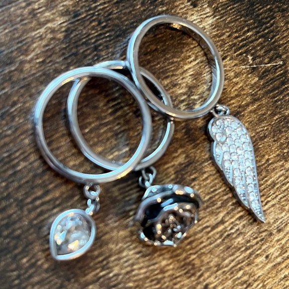 Swarovski | Jewelry | Swarovski Stackable Ring Set | Poshmark